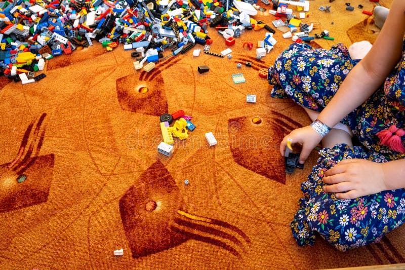Kids Playing Lego on the Carpet Stock Photo - Image of carpet, lego ...