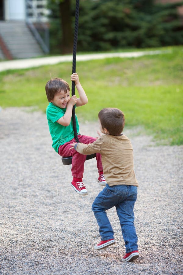 Kids, Playing on the Playground Stock Photo - Image of cute, european ...