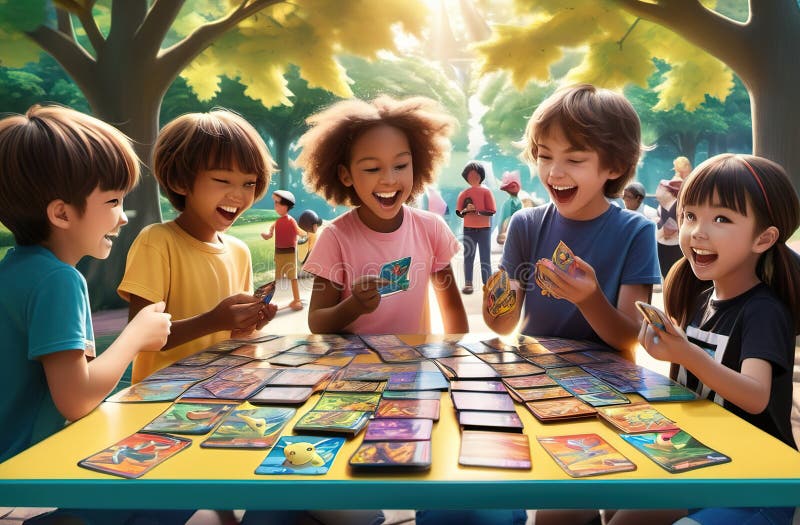 Kids Playing with Pokemon Cards at 14-10-2024 Editorial Stock Photo ...