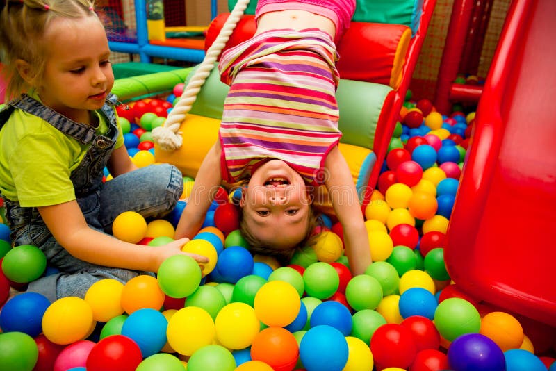 Kids Playing in a Pool of Balls Stock Photo - Image of game, bright ...