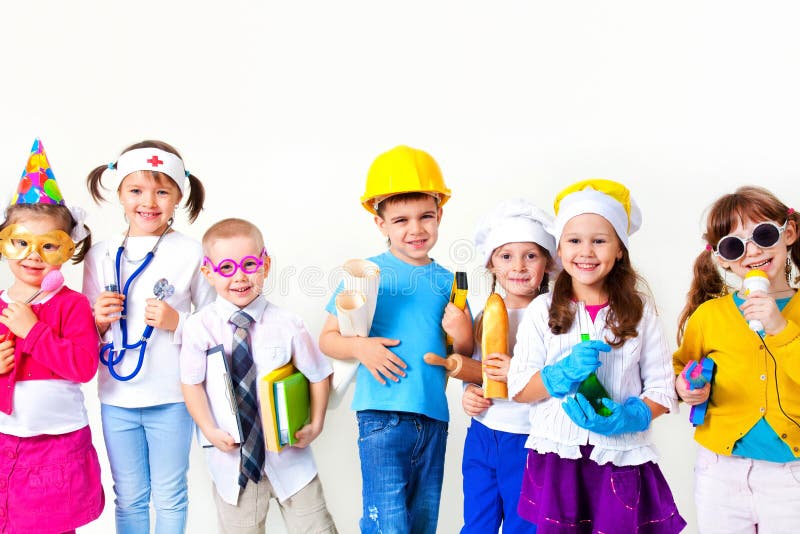 Kids Playing in Professions Stock Photo - Image of children, engineer ...