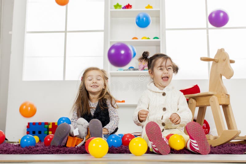 Kids playing in the room stock image. Image of creative - 28193651