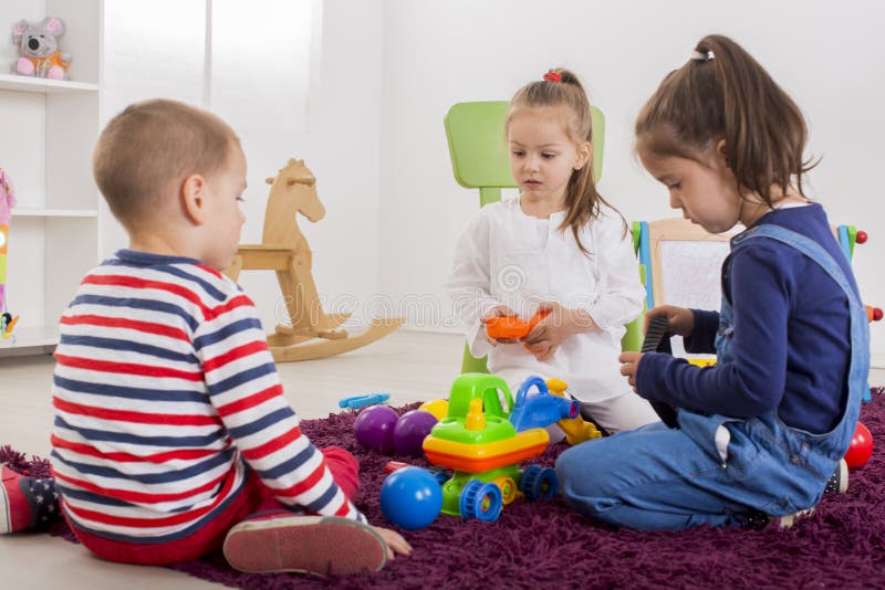 Kids playing in room stock image. Image of floor, activity - 40363919