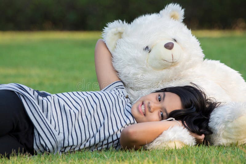 Kids Playing with Teddy Bear Stock Photo - Image of cute, casual: 40068426
