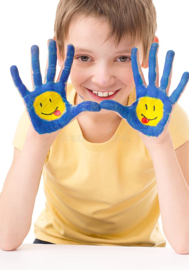 Happy Kids Hands Emoticon Stock Photos - Free & Royalty-Free Stock ...