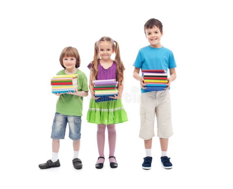 Kids prepared for school stock photo. Image of books - 25543394