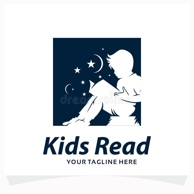 Kids Read Logo Design Template Stock Vector - Illustration of childhood ...