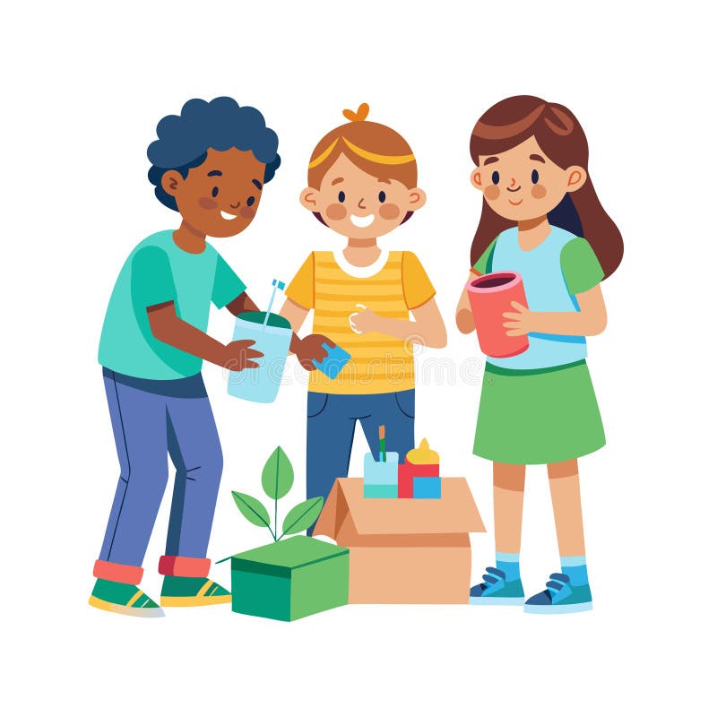 Kids Recycling Plastic Waste: Children Promoting Environmental ...