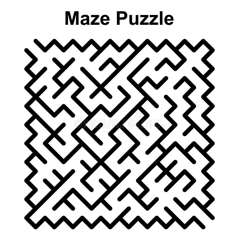Kids riddle maze puzzle stock vector. Illustration of object - 355430884