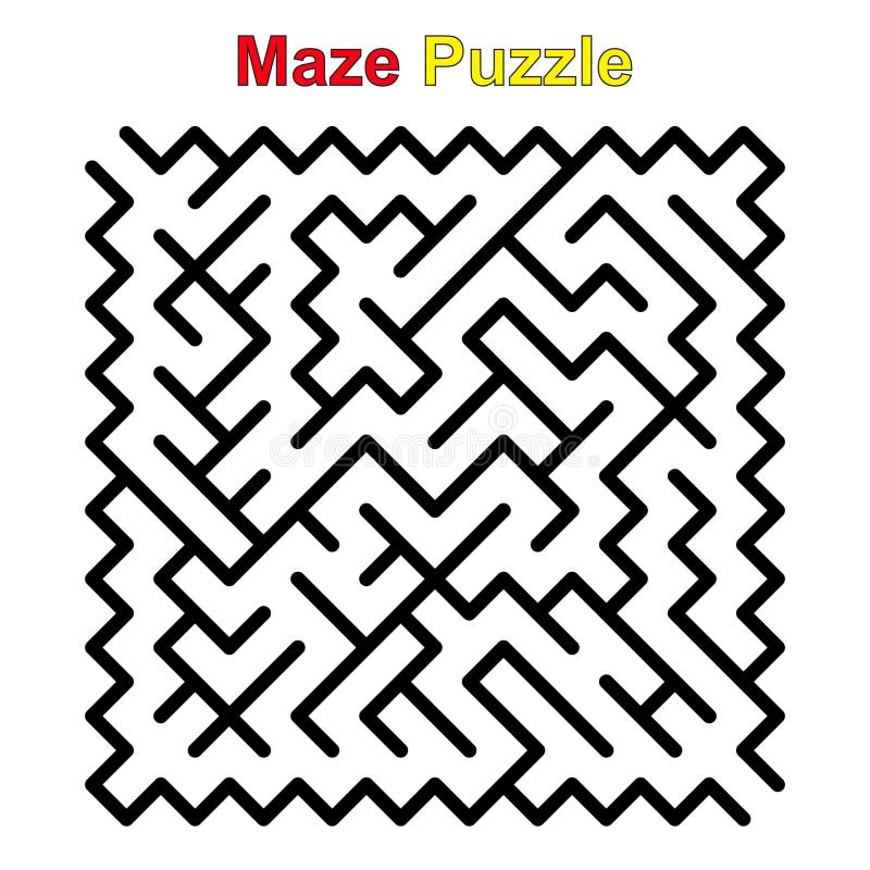 Kids riddle maze puzzle stock vector. Illustration of design - 355431372