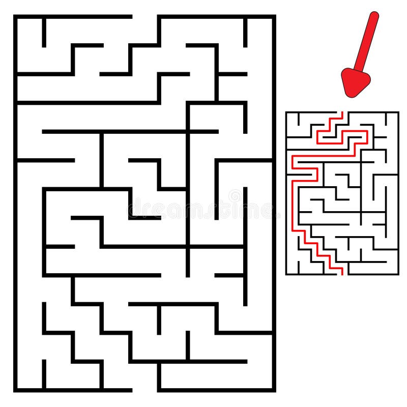 Kids riddle maze puzzle stock vector. Illustration of vector - 356629818