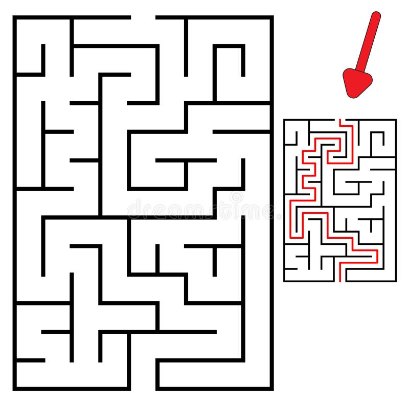 Kids riddle maze puzzle stock vector. Illustration of solve - 356630561