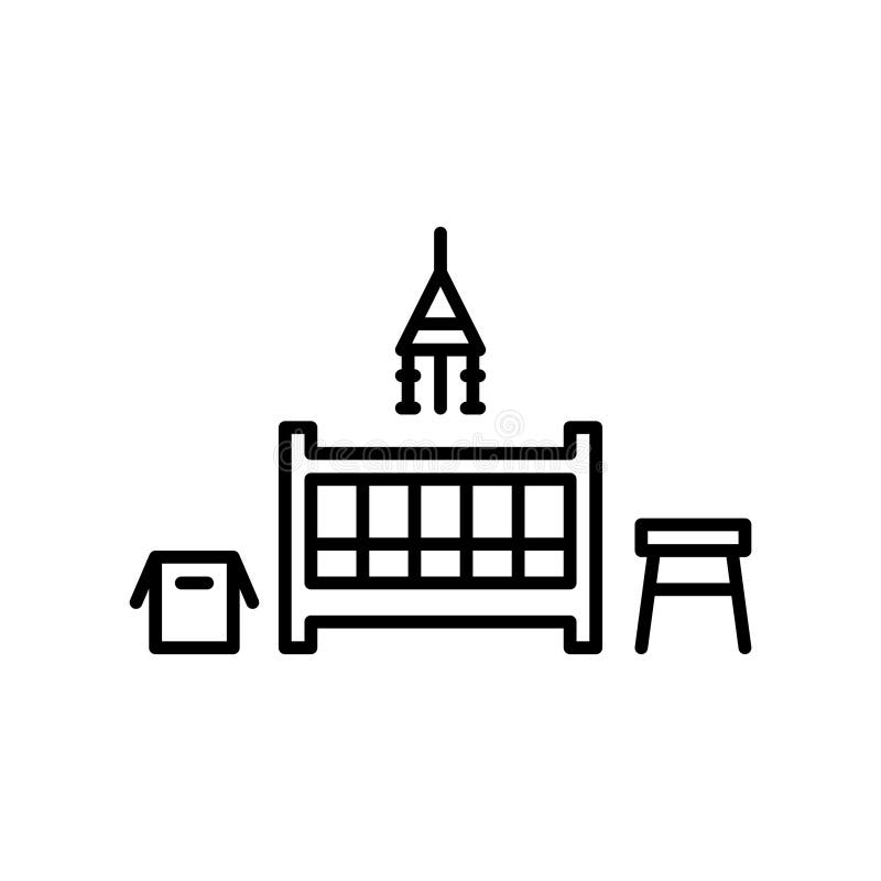 Kids Room Icon stock vector. Illustration of bedroom - 283907724