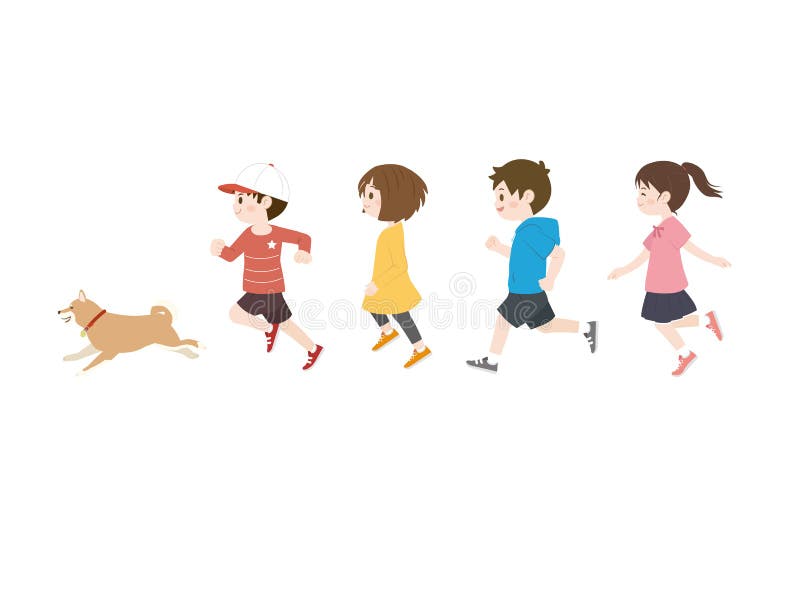 Kids running stock vector. Illustration of children - 174383347