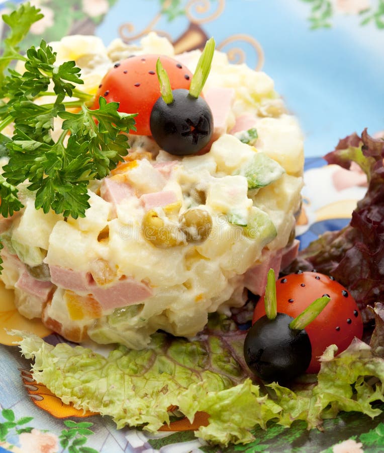 Kids Salad stock image. Image of plate, leaves, lifestyle - 41302935