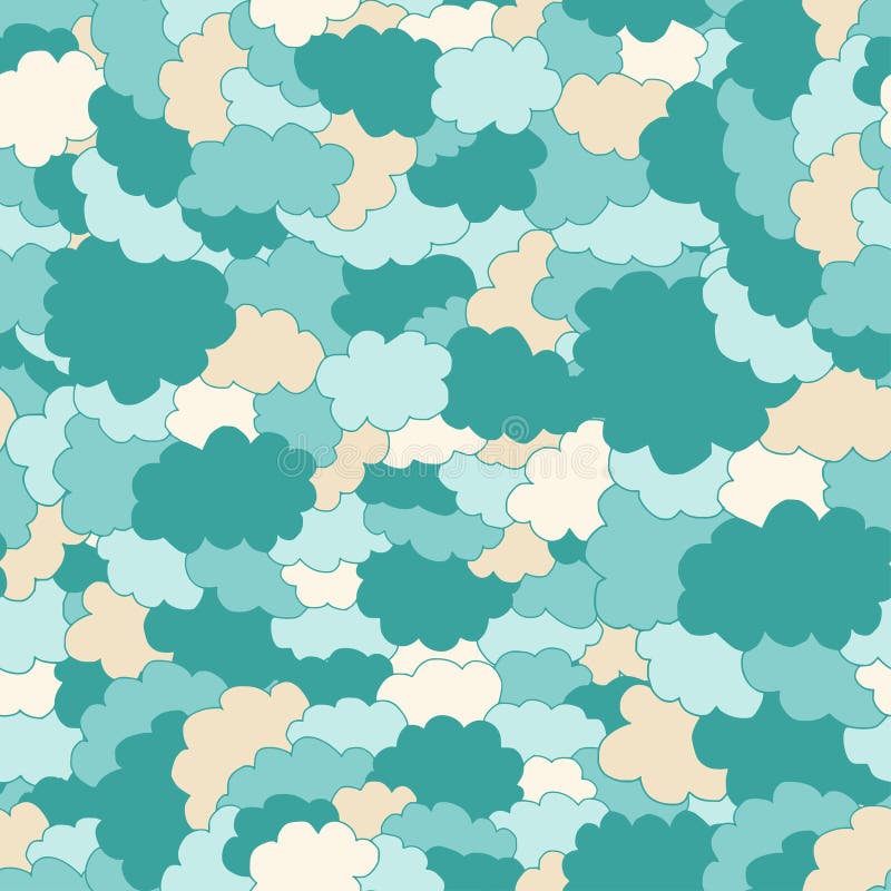 Kids Seamless Pattern Clouds Color Stock Illustration - Illustration of ...