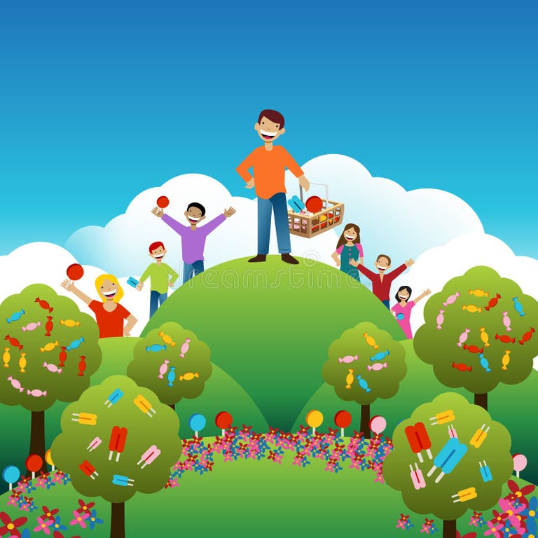 Kids Sharing Candy Stock Illustrations – 353 Kids Sharing Candy Stock ...