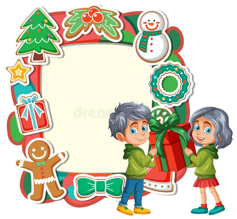 Kids sharing presents stock vector. Illustration of cooperation - 331591000