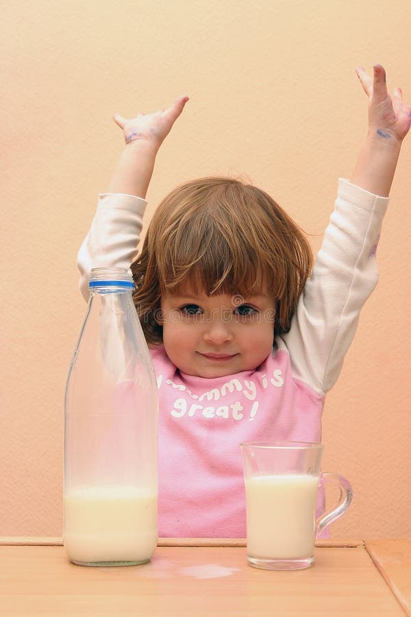 Kids should drink milk stock image. Image of pasteurized - 1906109