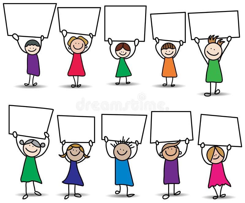 Kids sign stock vector. Illustration of children, background - 42012713