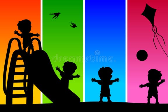 Kids Slide Silhouette Stock Illustrations – 467 Kids Slide Silhouette ...
