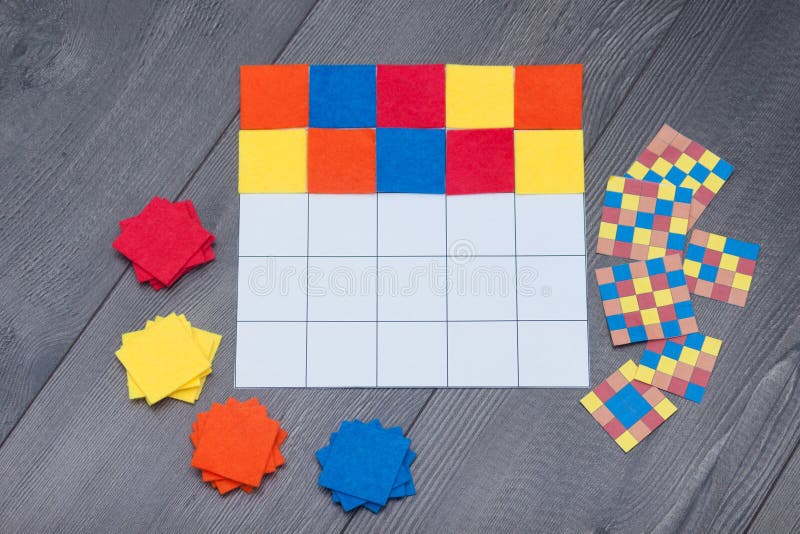 An Old Game of Squares on a Wall in Black and White Stock Image - Image ...