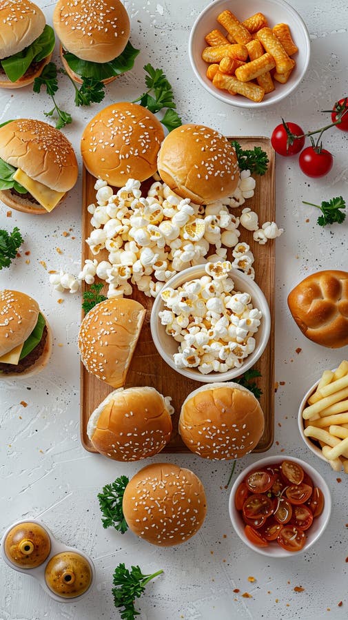 Kids Snack Table Chic Design with Popcorn, Sliders, Cheese Sticks on ...