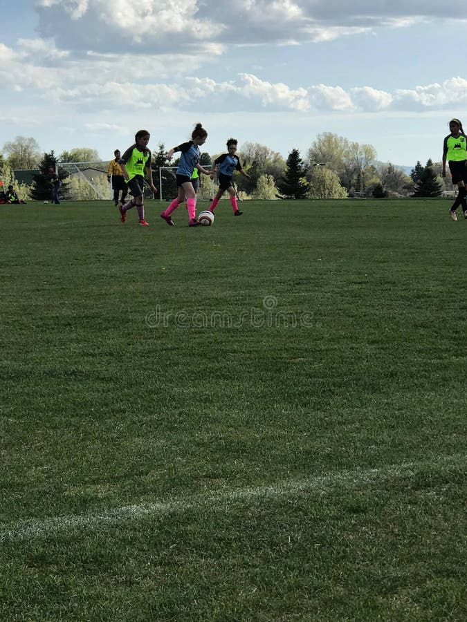 Kids soccer game editorial photo. Image of game, soccer - 163253346