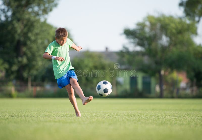 Kids soccer stock image. Image of children, green, action - 31656651