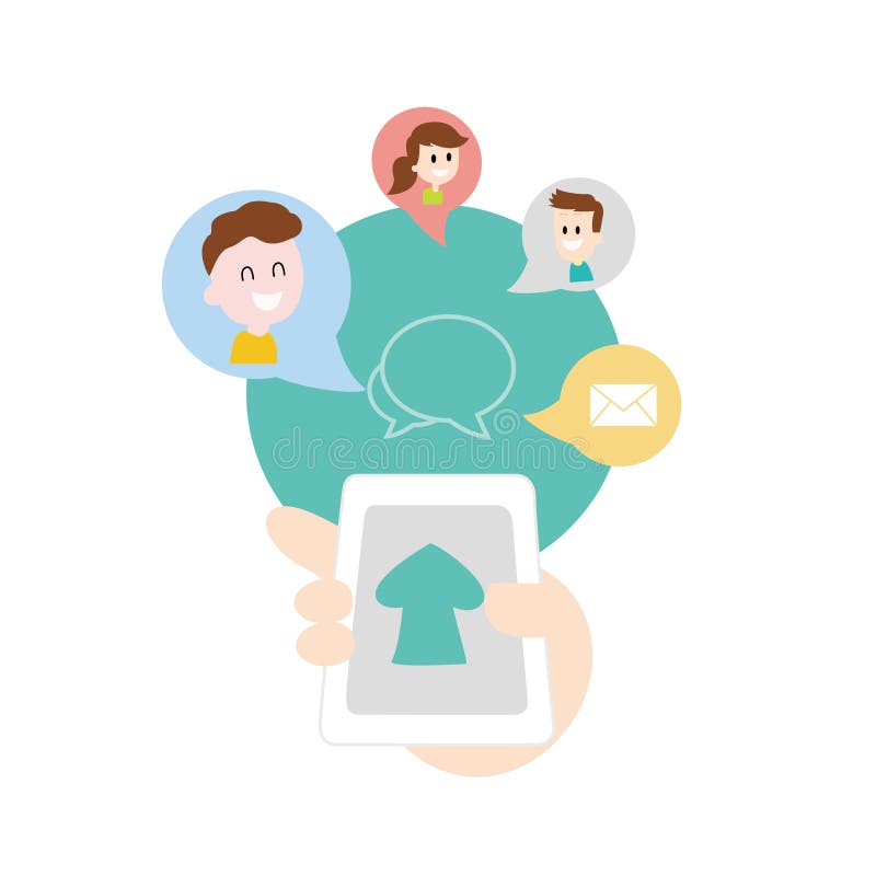 Kids and Social Networking stock vector. Illustration of networking ...