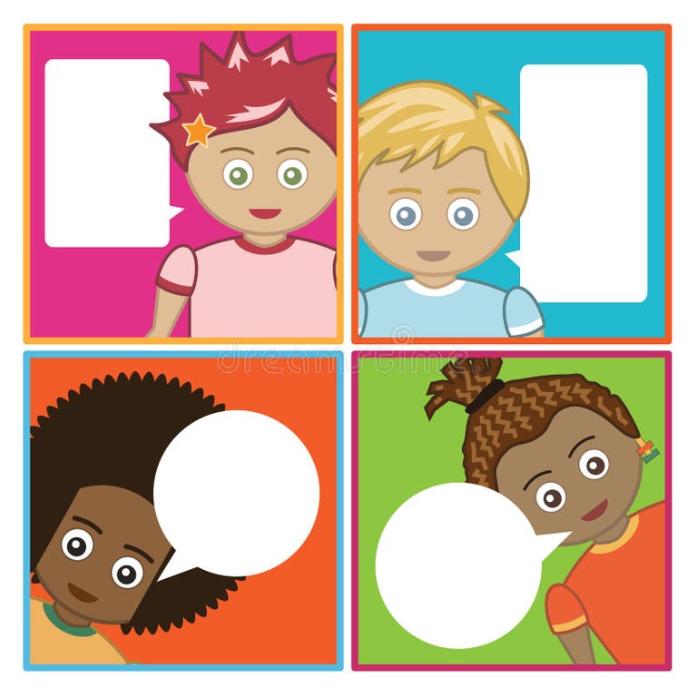 Children Speech Bubbles Stock Illustrations – 932 Children Speech ...