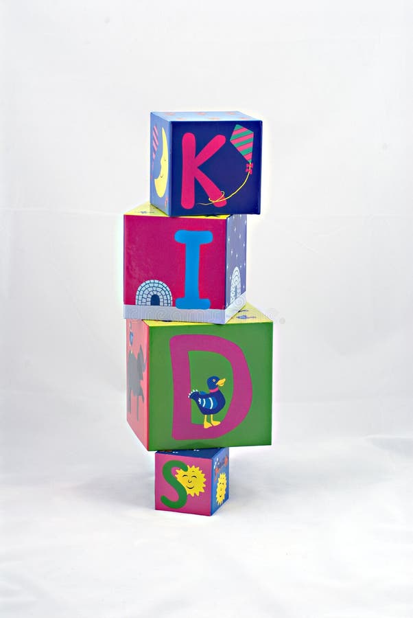 Kids spelled with blocks stock image. Image of word, spell - 6390857