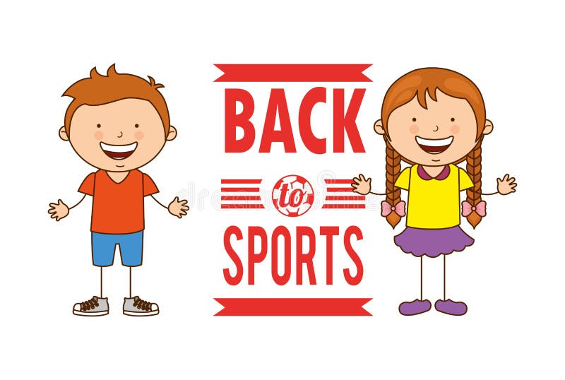 Kids sports stock vector. Illustration of activity, girl - 59942217