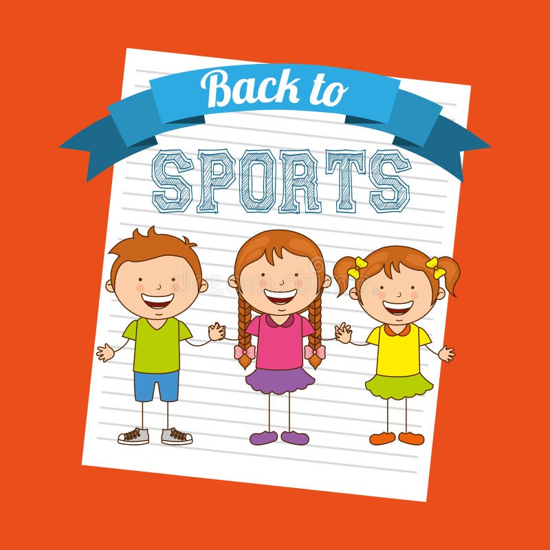 Poster Design With Kids And Sports Stock Vector - Illustration of ...