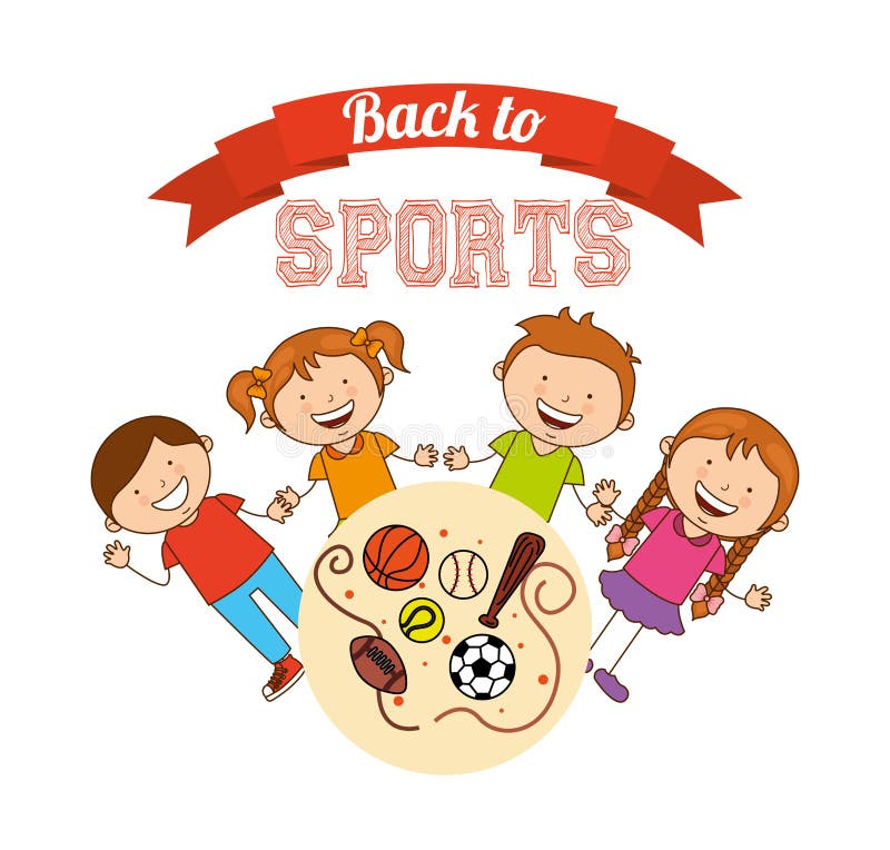 Kids sports stock vector. Illustration of clip, player - 59945523