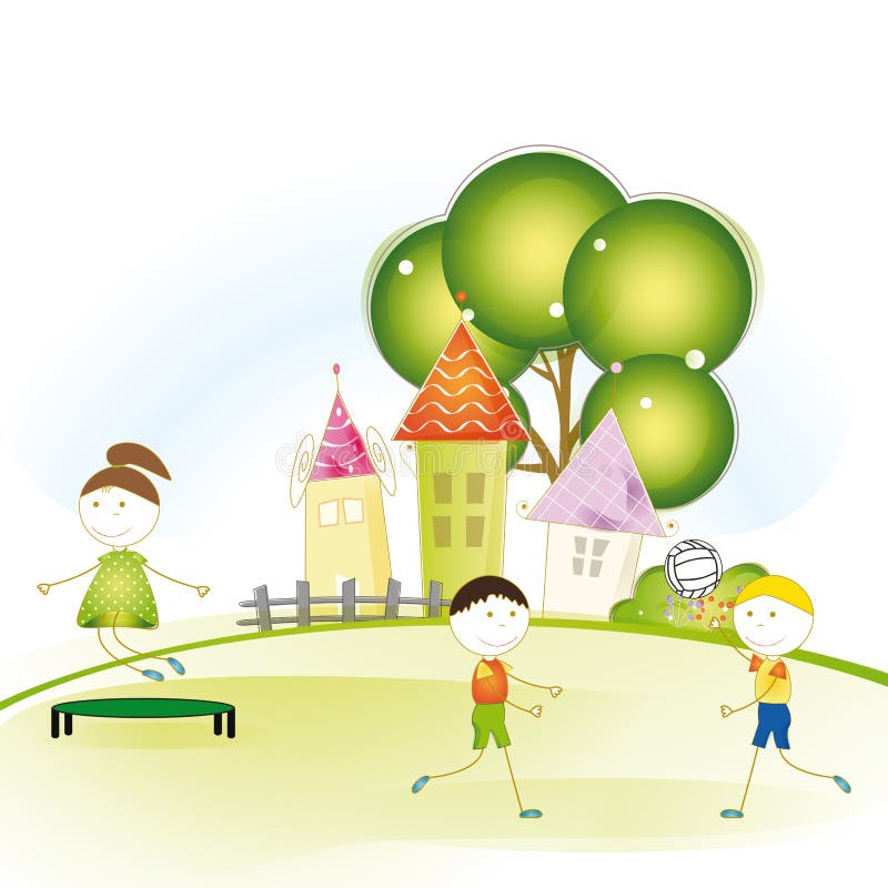 Kids story stock vector. Illustration of background, playing - 27389230