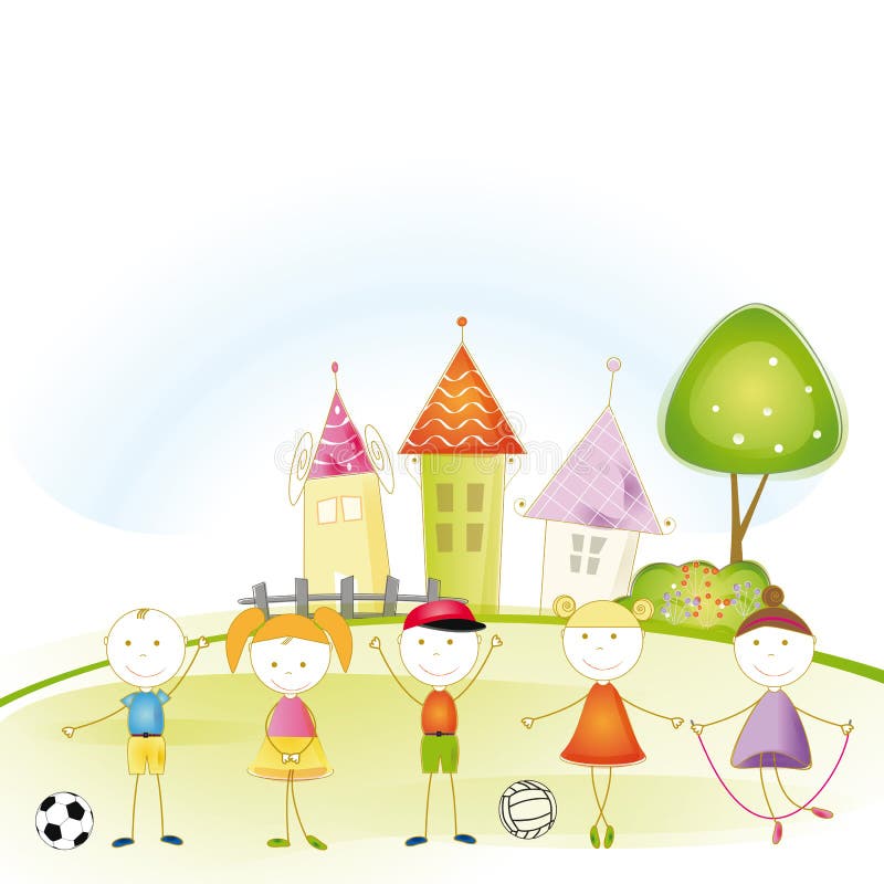 Kids story stock vector. Illustration of green, background - 27389234