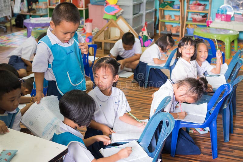 Kids Studying in the Classroom Editorial Stock Image - Image of school ...