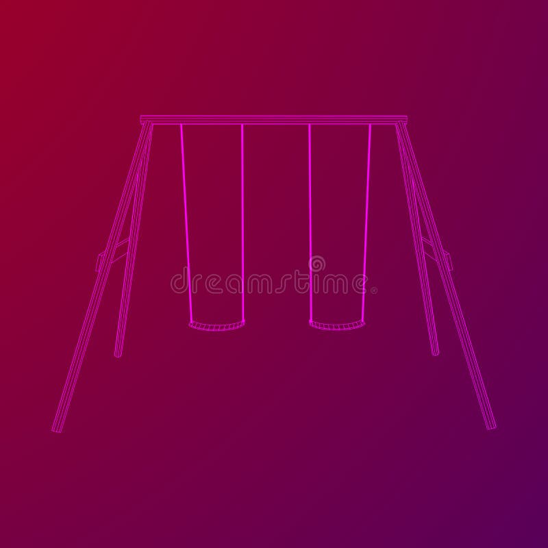 Kids swing model vector stock vector. Illustration of seat - 122436189
