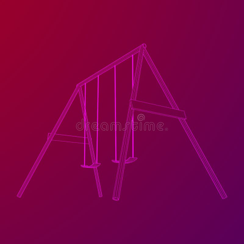 Kids swing model vector stock vector. Illustration of child - 122436234