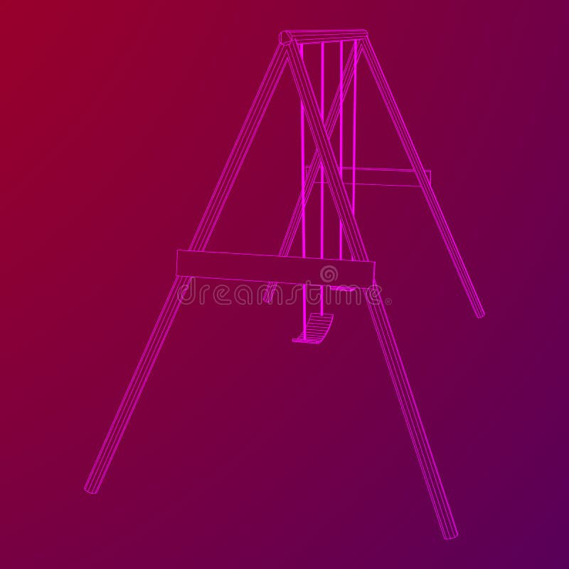 Kids swing model vector stock vector. Illustration of garden - 122342753