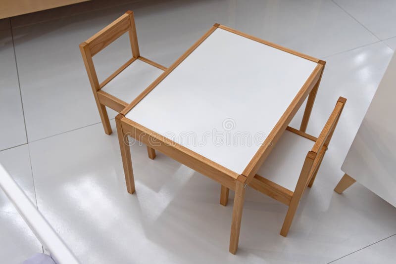 Kids Table Set stock photo. Image of wooden, mini, view - 262625498
