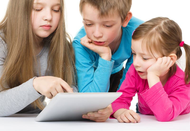 Children Using Kids Smartphone Stock Photo - Image of kids, learning ...