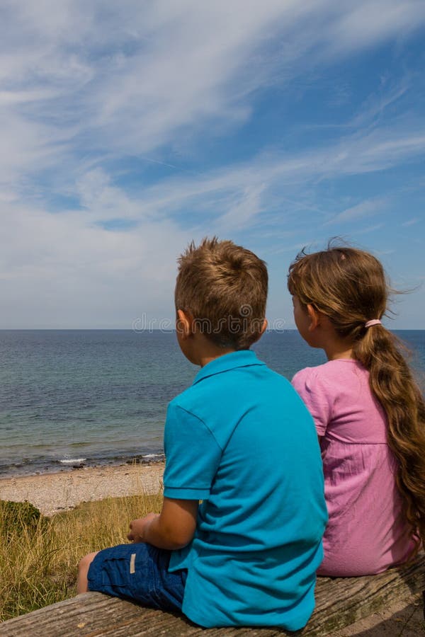 Kids taking a break stock photo. Image of caucasian, horizon - 54643834