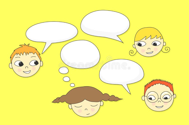 Kids Talking stock vector. Illustration of conversation - 20845381