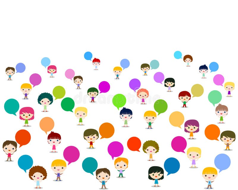 Kids talking stock vector. Illustration of conversation - 68592454