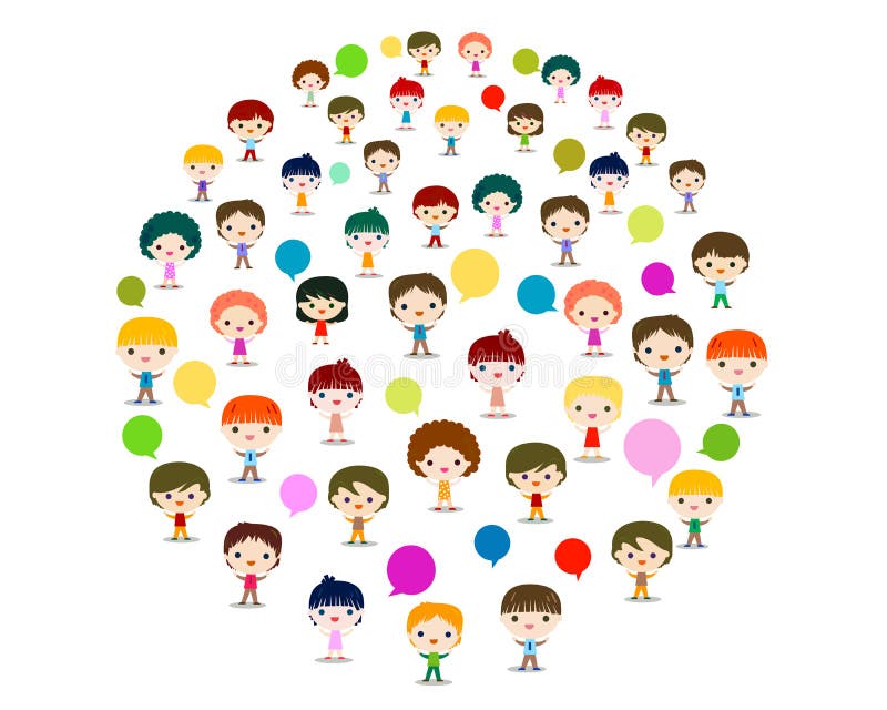 Kids Talking Stock Illustrations – 2,995 Kids Talking Stock ...