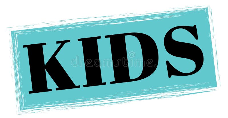 KIDS Text Written on Blue-black Stamp Sign Stock Illustration ...