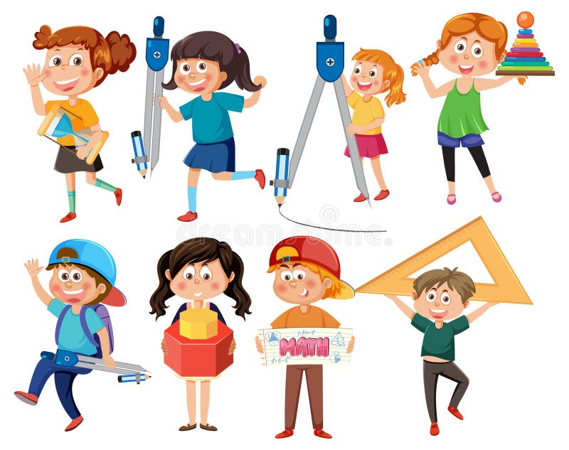 Kids with Tools and Creative Projects Stock Vector - Illustration of ...