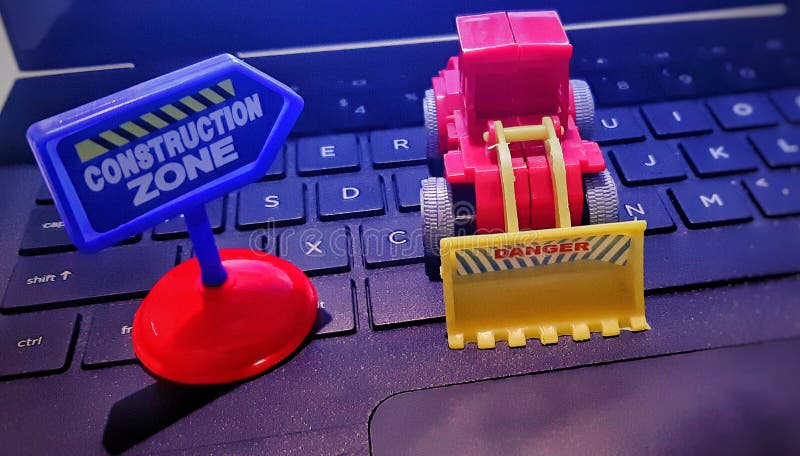 Kids Toy on the Black Computer Stock Image - Image of black, keyboard ...